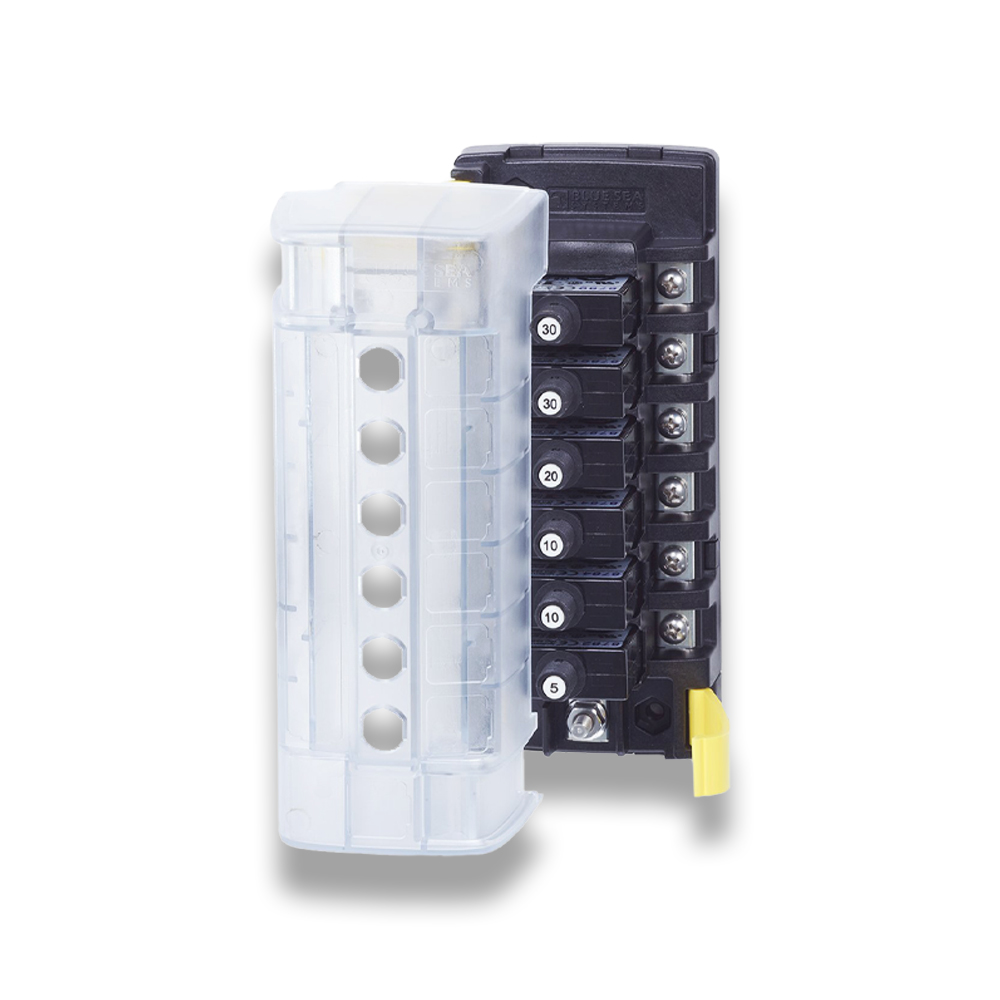 Blue Sea Systems ST CLB 6-Position Circuit Breaker Block with Negative ...